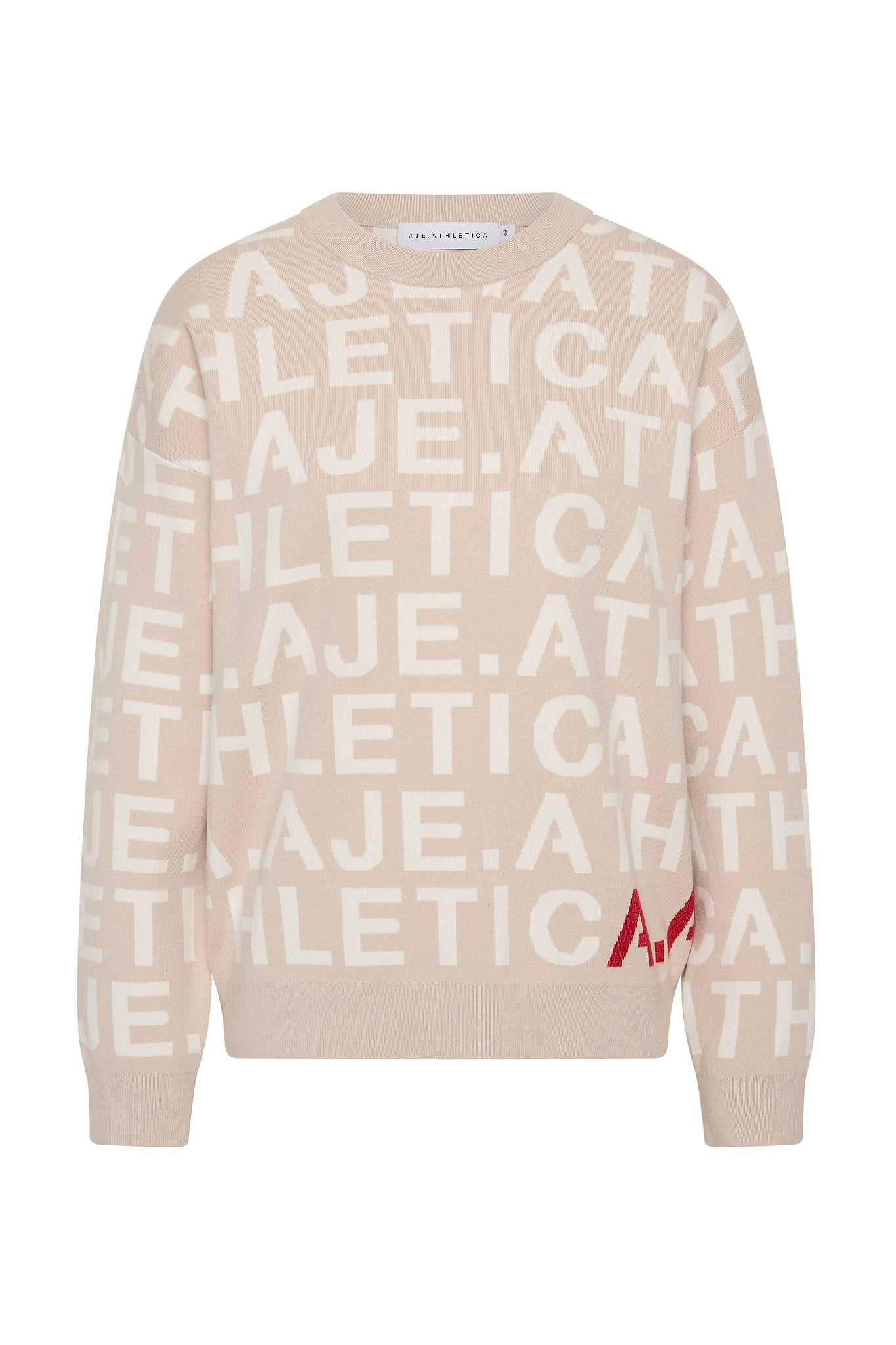 Logo Knit Crew 417 | Stone | Aje Athletica – Aje NZ