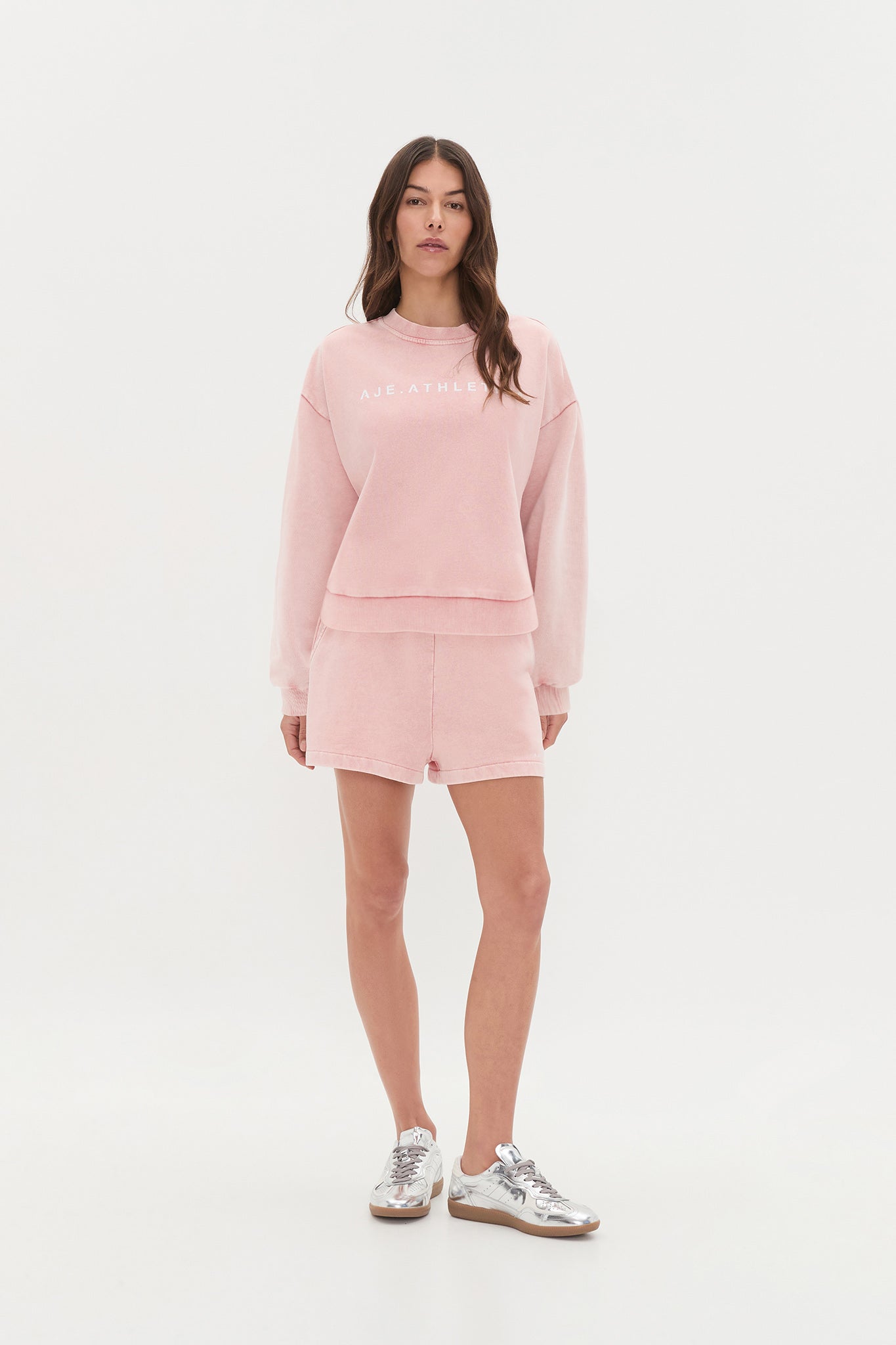 Logo Terry Jumper 401 | Coral Denim Wash | Aje Athletica – Aje NZ