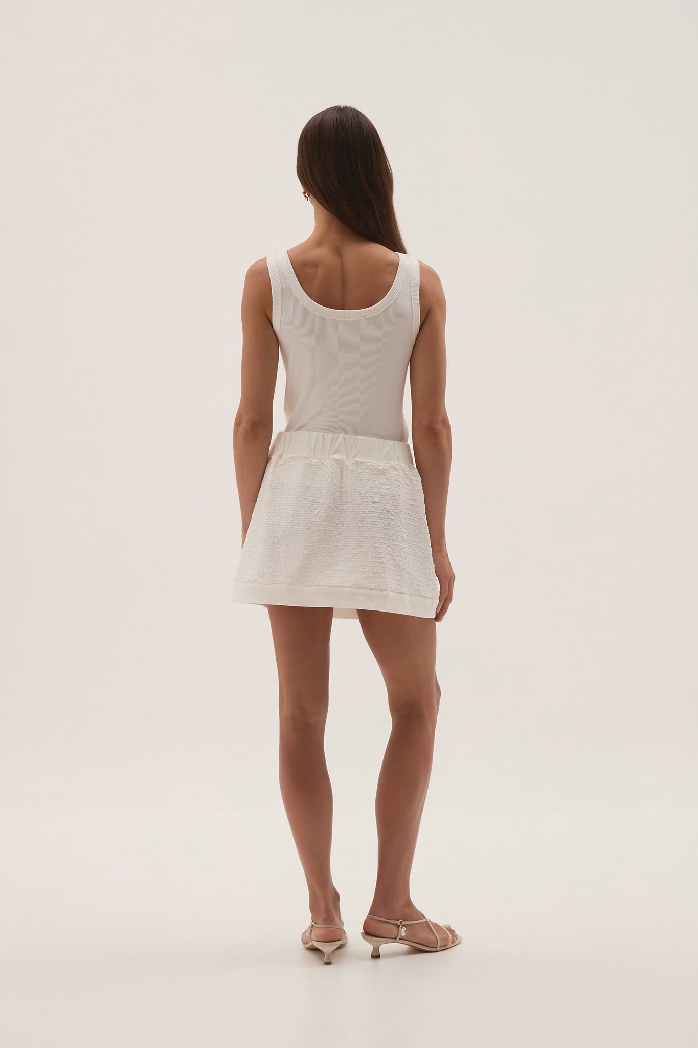 Nebula Mini Skirt | White Sequin | Aje Studio – Aje NZ