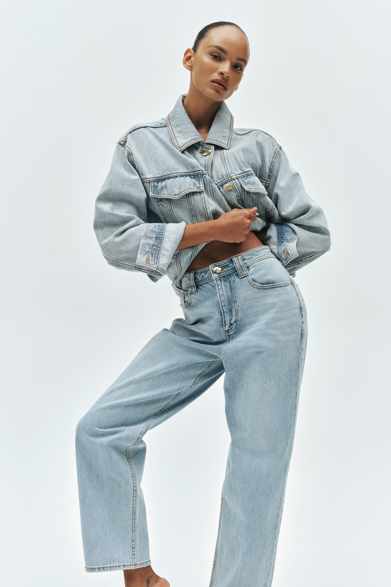 Billie Straight Ankle Jean | Light Wash Blue | Aje – Aje NZ