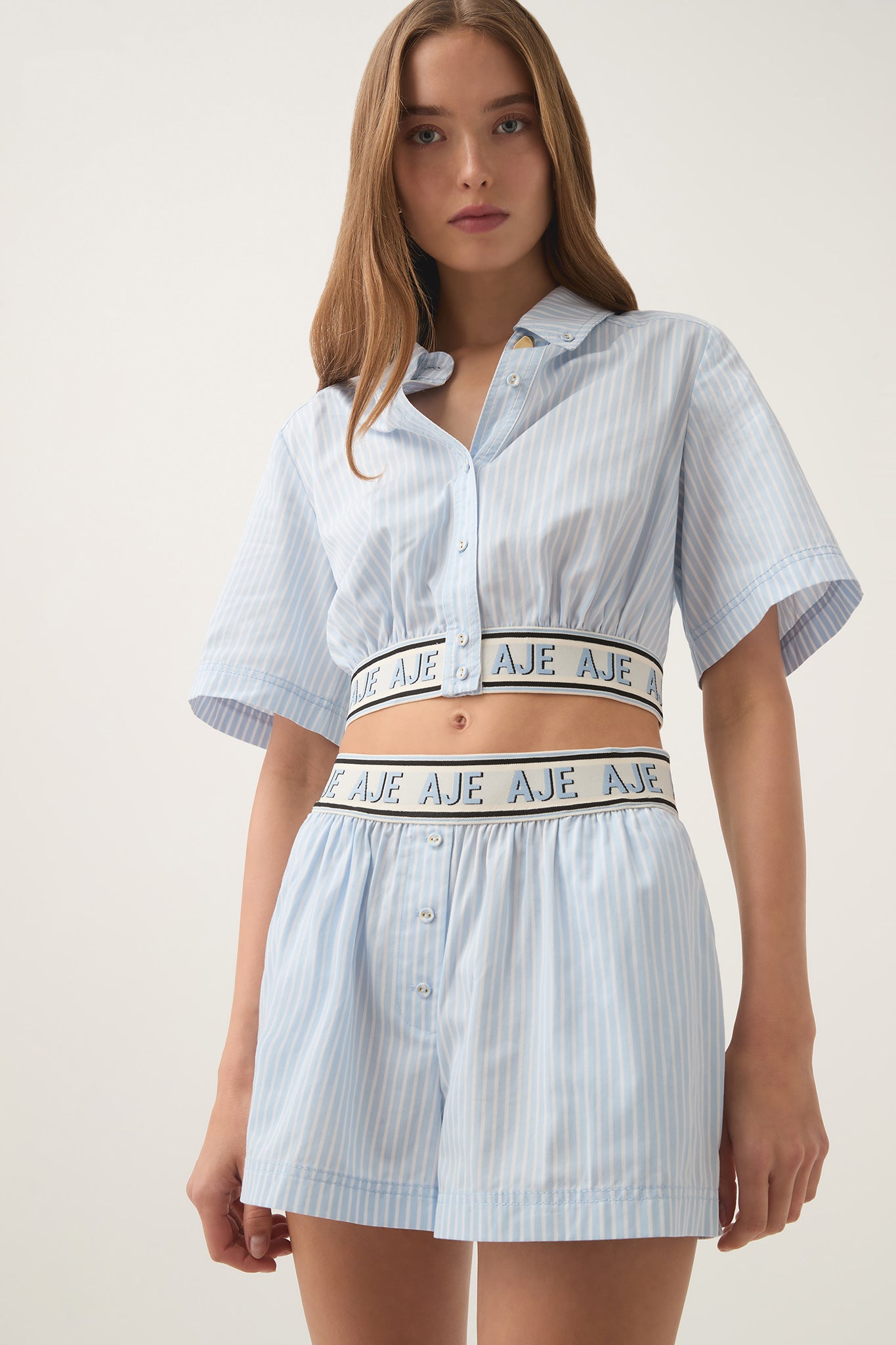 Harling Logo Short | Muted Sky | Aje – Aje NZ