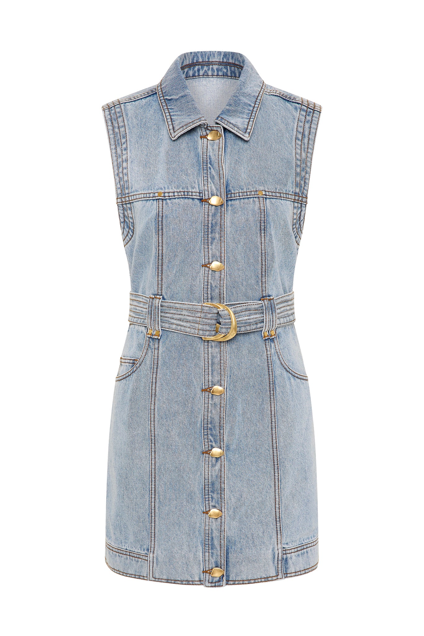 Ray Denim Mini Dress | Sea Spray Wash | Aje – Aje NZ