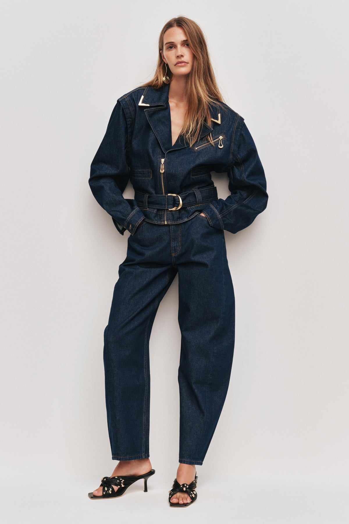 Amara Hardware Denim Jacket | Indigo Wash | Aje – Aje NZ