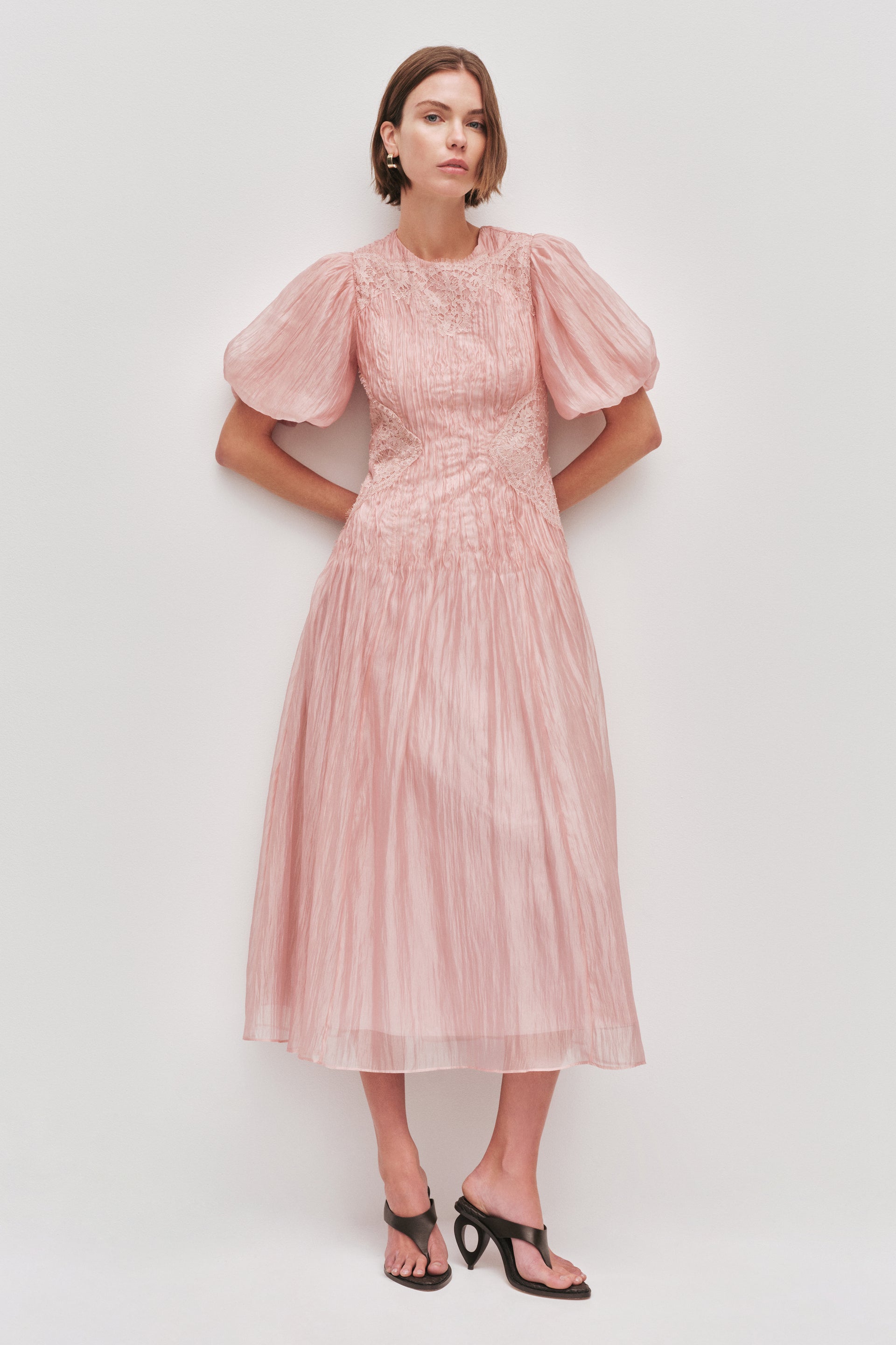 Ophelia Lace Midi Dress | Fawn Pink | Aje – Aje NZ